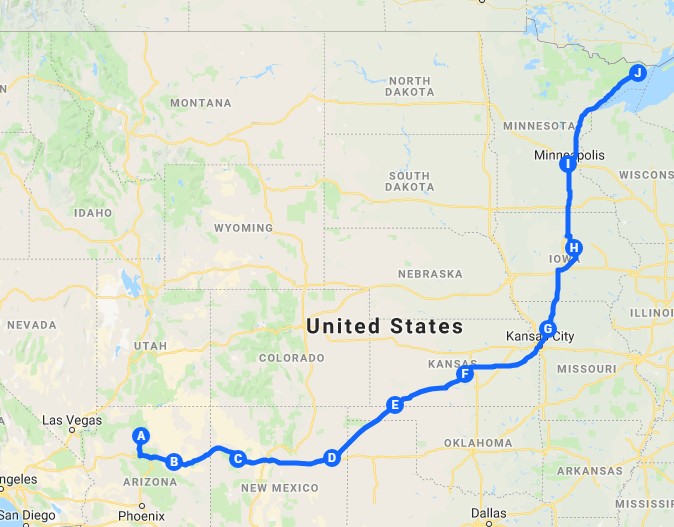 Pat and Dave’s Excellent Adventure – Travel Maps – Dave Saari